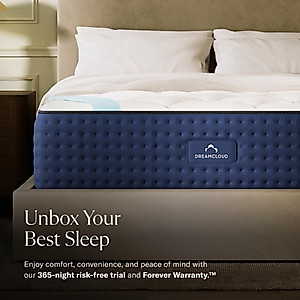 DreamCloud Premier 13" Full Mattress - Luxury Gel Memory Foam - 365 Night Trial - Premium Pressure-Relieving Layers - Forever Warranty - CertiPUR-US® Certified
