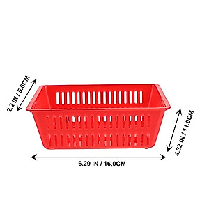Toyvian 7pcs Plastic Coin Storage Baskets Decorative Desktop Basket Sundries Organizer