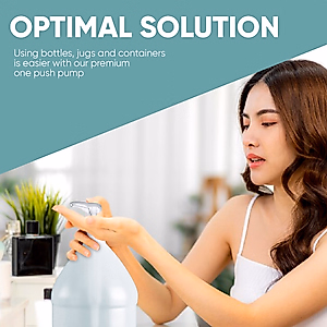 Gallon Pump Dispenser - for Plastic or Glass Bottles – Heavy-Duty Leak Proof for Commercial and Household Use - Plastic Pump for 1 Gallon Jug – Non-BPA Plastic (Pack of 6)