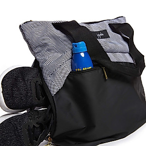 JuJuBe All That Tote Bag, Lightweight Zippered Tote Diaper Bag with Organization Pockets and Comfortable Shoulder Straps for Everyday Travel Work Laptop Bag or Baby Bag for Diapers, Accessories