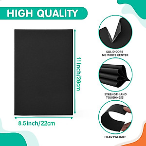 30 Sheets Black Cardstock 8.5 x 11 Thick Paper, Thick Card Stock Paper, Heavy Cardstock Paper for Invitations, Menus, Wedding, DIY Cards