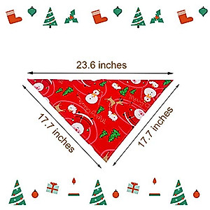 PET SHOW Pack of 15 Christmas Dog Bandanas Bulk for Small Medium Dogs Cats Puppies Triangle Bibs Xmas Costumes Party Grooming Accessories Washable Scarfs for Boy Girl Doggies Rabbits