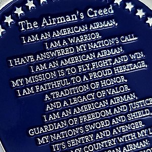 United States Air Force Airman's Value Creed Military Challenge Coin Collection