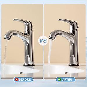 uxcell 6Pcs 22.5mm Cache Faucet Aerator with 2Pcs Removal Wrench Tool, Faucet Replacement Parts, Water Saving Flow Restrictor Set Replacement Parts for Kitchen Bathroom Sink