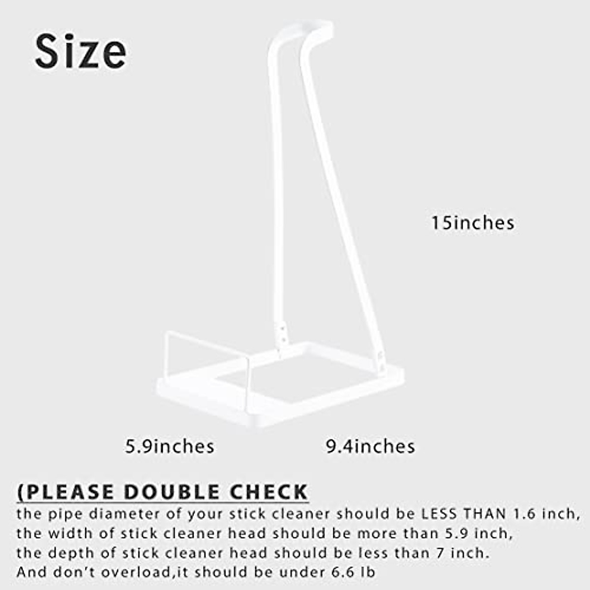 STAIC Vacuum Stand for Dyson V6 V7 V8 V10 V11 Stick Cleaner Steel Holder for Handheld Electric Broom Organization Storage Ideal Gift -White