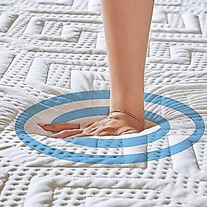 KISLOT KS 10 Inch King Memory Foam Mattress - Cooling Top Cover and Cooling Gel Infused Memory Foam for Cool Sleep & Pressure Relief – Fiberglass Free