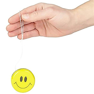 ArtCreativity Smile Face Yoyos for Kids, Pack of 12, Emoticon Yo-Yo Toys in Assorted Designs, Emoticon Birthday Party Favors, Goodie Bag Fillers, Holiday Stocking Stuffers, Classroom Prizes