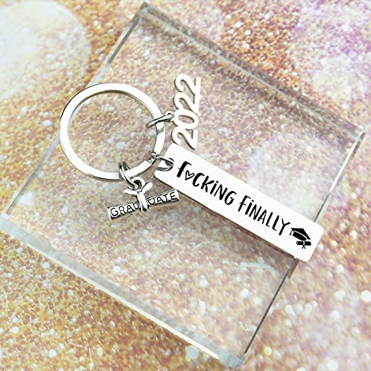 Womens Mens Teens Stocking Stuffers for Teen Girls Boys Teenage Women Men Adults Stockings Stuffer 2022 Graduation Key Chain Gift for Her Him, Grad Jewelry Key Ring Gift