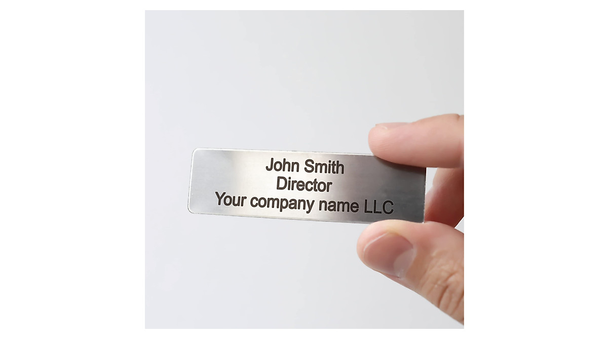 Custom Engraved Name Tags with Personalized Metal ID Badges
