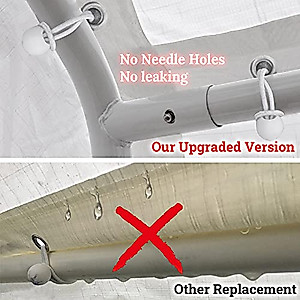 BenefitUSA Muli-ti Size Carport Replacement Canopy Garage Top Tarp Shelter Cover w Ball Bungee Cords, Canopy Onl with Edge (10'x20')