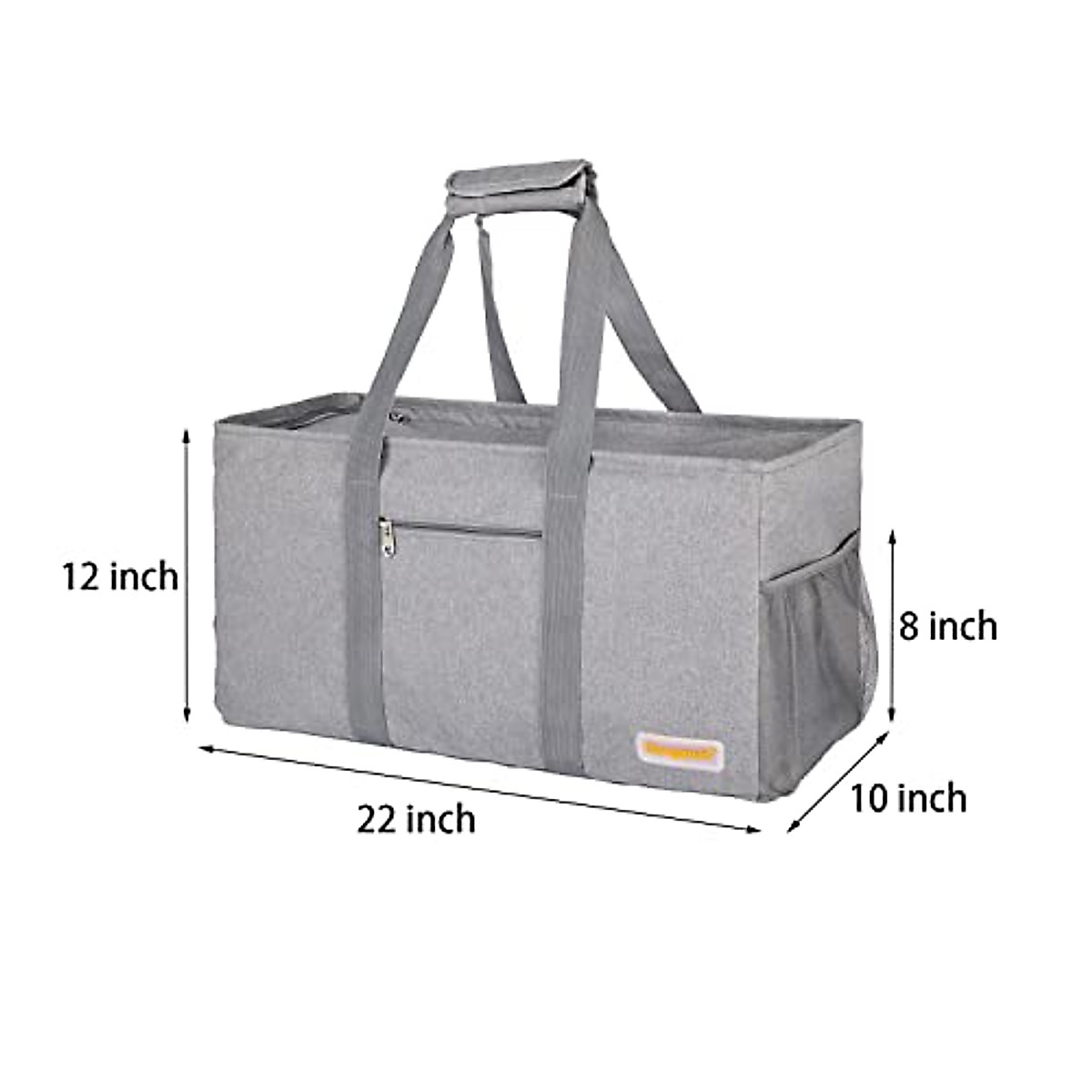 Dongawin（2pack Large Utility tote bag, waterproof, foldable and reusable storage bag, shopping bag, picnic bag, beach bag, etc.