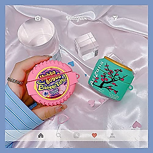 [2Pack] Cute Airpods Pro Case, 3D Cartoon Bubble Gum & Drink Food Design Airpod Pro Cover Funny Shockproof Protective Skin Accessories Silicone Case Cover Compatible with Airpods Pro for Girl Women
