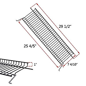 Hisencn Grill Warming Rack for Charbroil 463436215, 463436214, 463436213, 463432114, 463436414, 29 1/2 inch Porcelain Steel Warming Grates for Charbroil G458-0007-W1