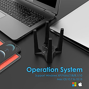 Wavlink USB3.0 WiFi Adapter for Desktop PC, AC1900 Dual Band 5G+2.4G Wireless Network Adapter with High Gain Antennas, MU-MIMO, Magnetic Design for Windows XP/Vista/7/8/8.1/10/11 MacOS 10.7-10.15