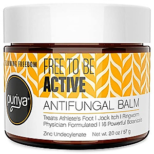 Puriya Tea Tree Oil Antifungal Cream, Natural Athletes Foot Cream Treatment, Jock Itch Cream Extra Strength for Men, Ringworm Treatment for Humans, Hydrating Anti Fungal Cream for Itchy Skin Relief