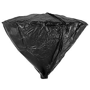 Fire Sense 02054 Outdoor Vinyl Head Cover For Fire Sense LPG Patio Heaters Heavy Duty 10 Gauge Felt Lined Waterproof Weather Resistant With 32" Reflectors - Black