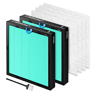 Vital 100S Toxin Absorber Replacement Filter for LEVOIT Vital 100S Smart WiFi Air Puri-fier, True 4-in-1 HEPA and High-Efficiency Activated Carbon Filter, Vital 100S-RF-TX (LRF-V102-GUS), 2Pack, Green