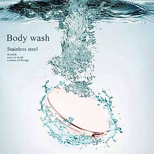 Rounded Compact Mirror, Customized Round Foldable Metal Makeup Mirror, 1x&2x Magnification Mini Mirror for Travel Purse Gift - Rose Gold Cactus