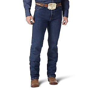 Wrangler Men's Premium Performance Advanced Comfort Cowboy Cut Reg Jean, Mid Stone, 44W x 32L