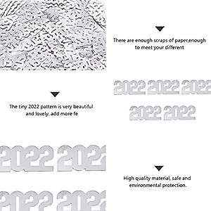 BESTOYARD 3 Packs 2022 Number Confetti Happy New Year 2022 Paper Scatter Confetti Scene Layout Prop Table Centerpiece Decor for Home Bar Party Supplies Silver