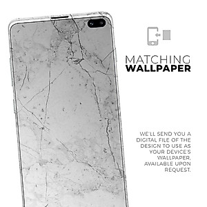 DesignSkinz Cracked Marble Surface Protective Vinyl Decal Wrap Skin Cover Compatible with The Samsung Galaxy S20 (Screen Trim & Back Glass Skin)