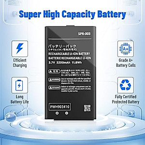 SPR-003 Battery for Nintendo 3DS XL New 3DS XL LL Game Console, Li-ion 0 Cycle Internal New Upgrade Replacement Battery 3200mAh for Nintendo Switch Game Console