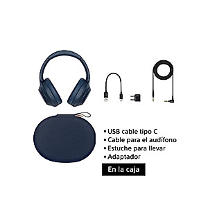 Sony WH-1000XM4 Wireless Premium Noise Canceling Overhead Headphones, Blue (Renewed)