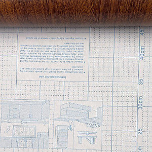 Yifely Minimalist Brown Wood Grain Furniture Paper Self Adhesive Shelf Liner Nightstand Door Sticker 17.7 Inch by 9.8 Feet