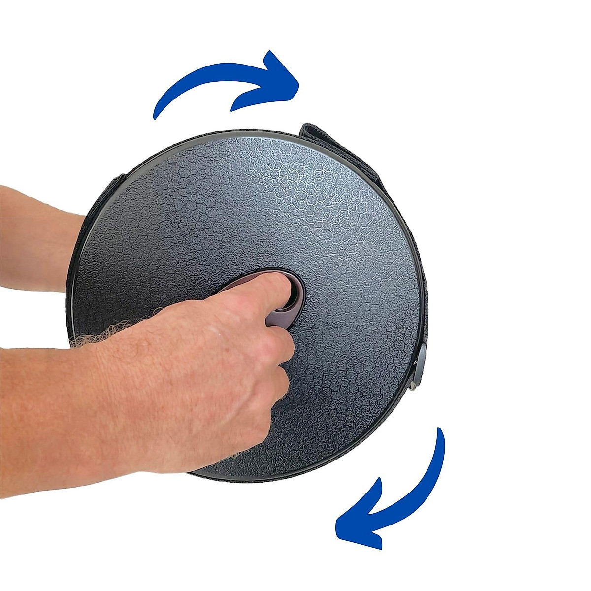 Mini-Max Stool 17.7-Inch Grey and Black Plastic Adjustable Height Retractable Camping Stool with Carrying Strap