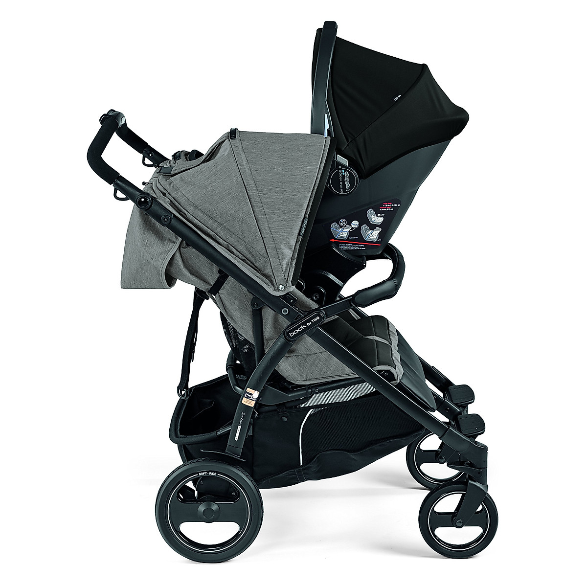 Peg Perego Single Adapter Connector - Book for Two - Accessory - Designed to Work with 1 Primo Viaggio 4-35 Car Seat