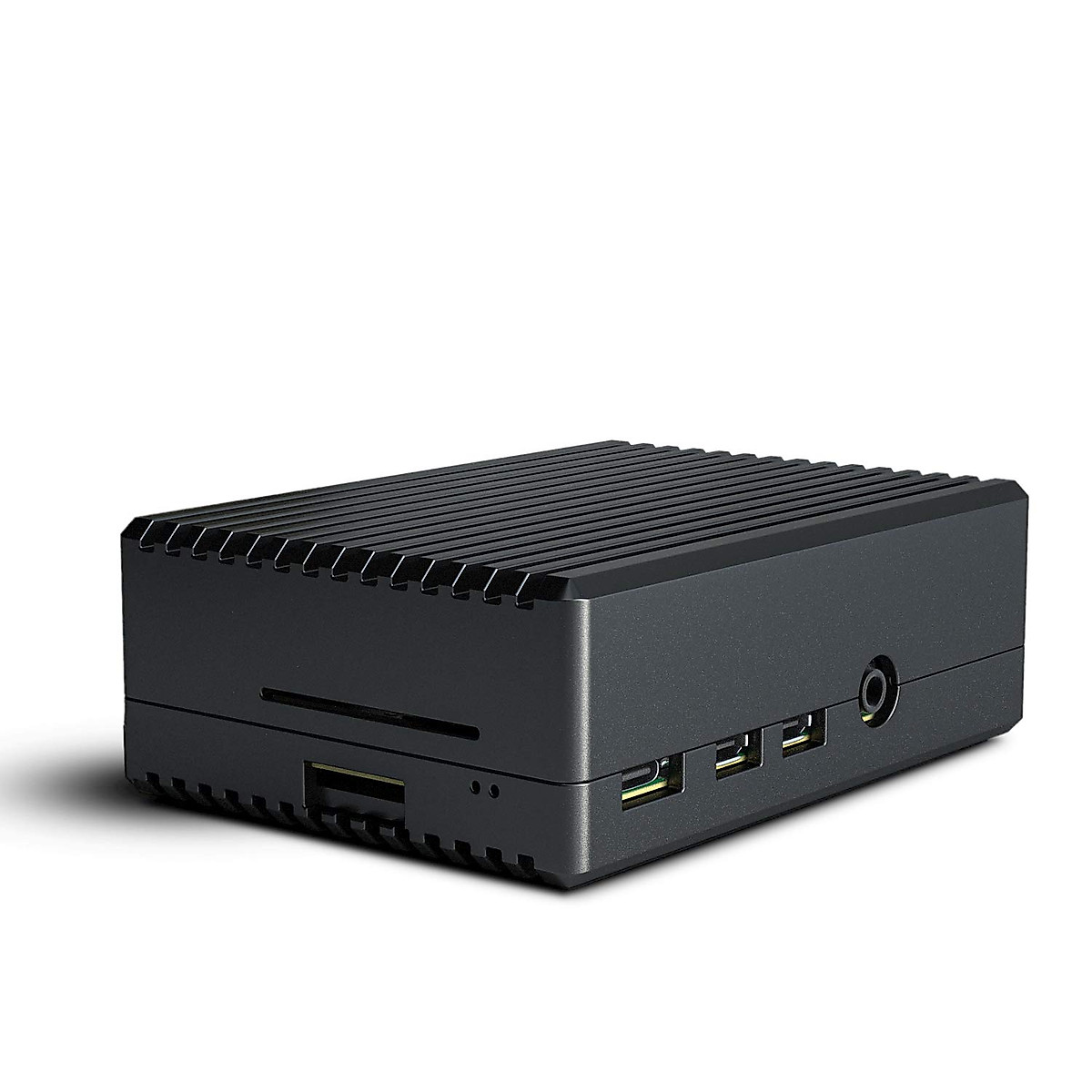 Carago Aluminum Metal Armor case for Raspberry Pi 4 Model B with Cooling Column Passive Cooling Case, Applies to Raspberry Pi 4B only (Black)