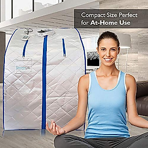 SereneLife Portable Infrared Home Spa- One Person Sauna, Heating Foot Pad and Chair