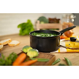 Kuhn Rikon Easy Induction 3-Piece Saucepan Set, ALUMINIUM, Black,, 18 x 20.5 x 48 cm