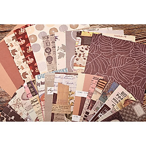 Yoption 346pcs Vintage Scrapbooking Supplies Kit, Aesthetic Scrapbook Kit for Bullet Journal Supplies with Scrapbooking Stickers, Stationery, A6 Grid Notebook, DIY Craft Gift for Teen Women