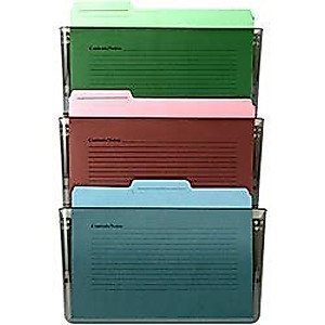 Officemate Wall File, Smoke, Set of 3 (21421)