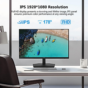 24 inch Monitor, Z-Edge Computer Monitor, Full HD 1920 x 1080p IPS Display 100Hz PC Monitor with HDMI, VGA, Frameless, U24I Anti-Glare Screen