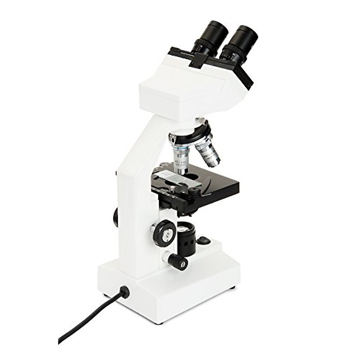 Celestron – Celestron Labs – Binocular Head Compound Microscope – 40-2000x Magnification – Adjustable Mechanical Stage – Includes 2 Eyepieces and 10 Prepared Slides