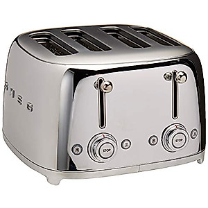 Smeg 50s Retro Line Chrome 4x4 Slot Toaster