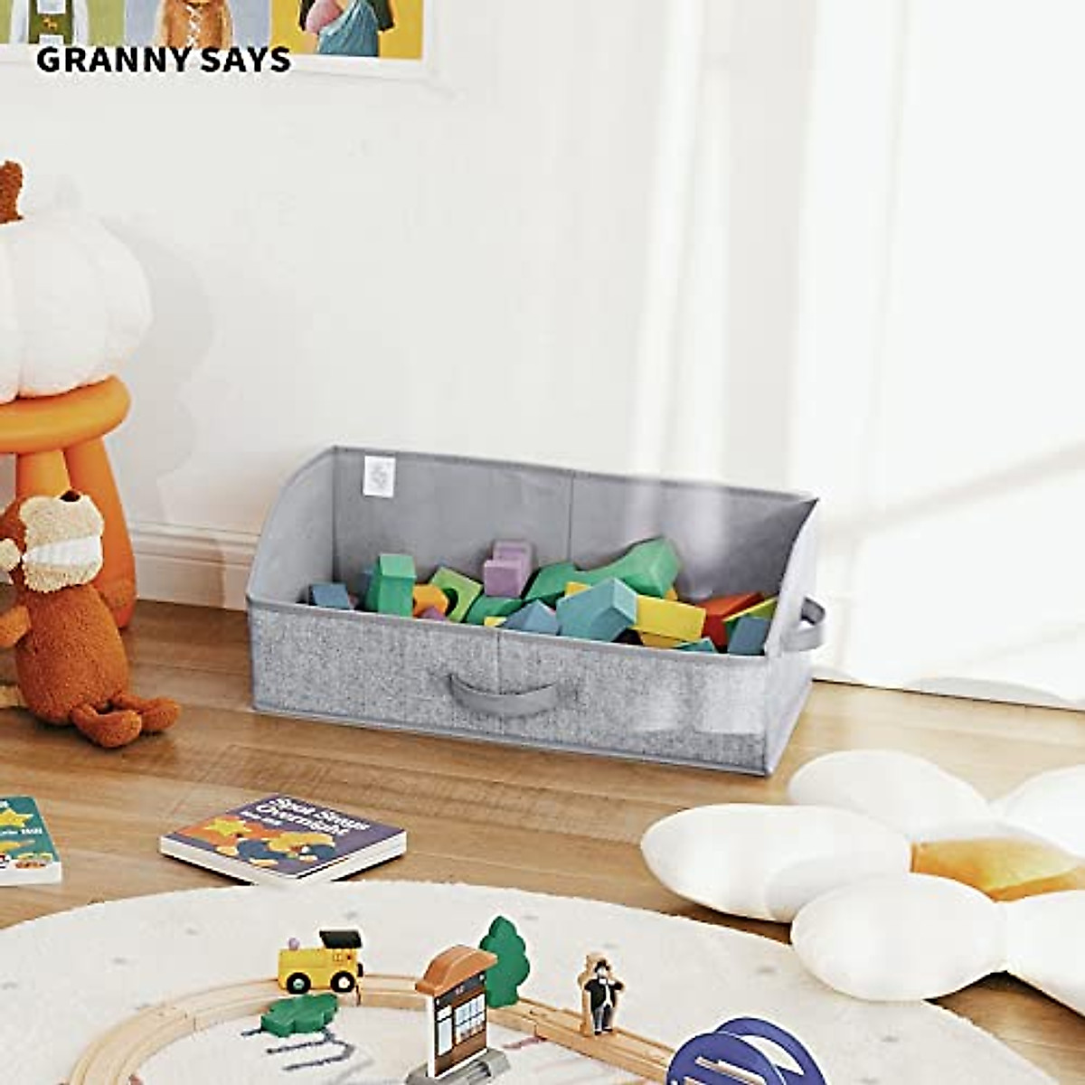 GRANNY SAYS Bundle of 3-Pack Storage Bins for Wardrobe & 1-Pack Extra Large Rectangle Storage Bin