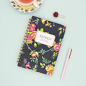 Blue Sky Day Designer for Notebook Journal, 160 Ruled Pages, Twin-Wire Binding, Hardcover, 5.75' x 8.5', Peyton Navy