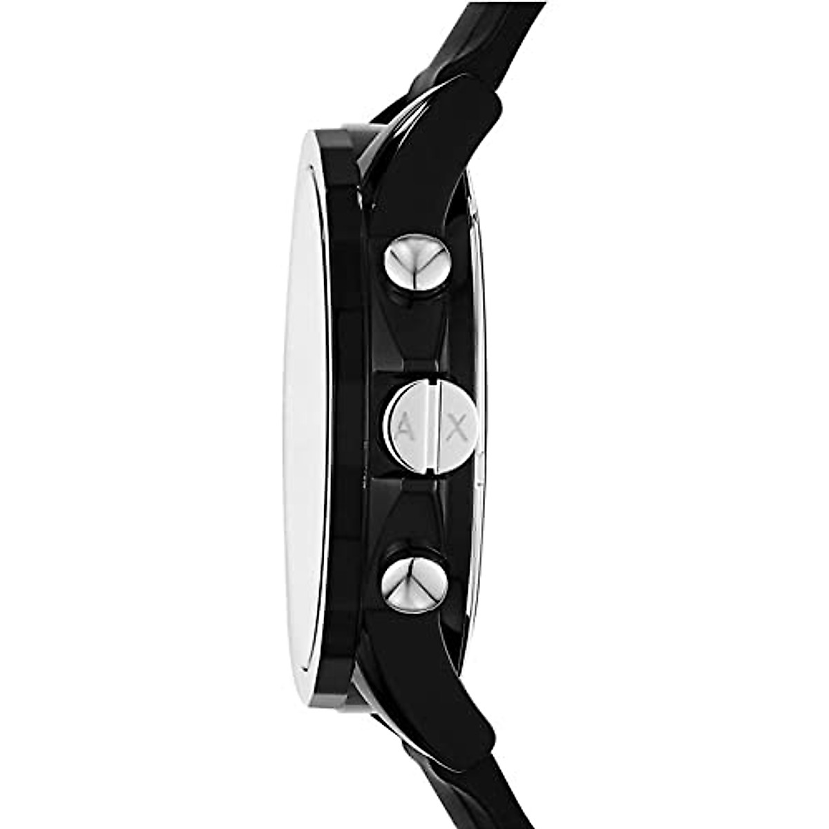 AX ARMANI EXCHANGE Men's Black Silicone Strap Watch (Model: AX1326)