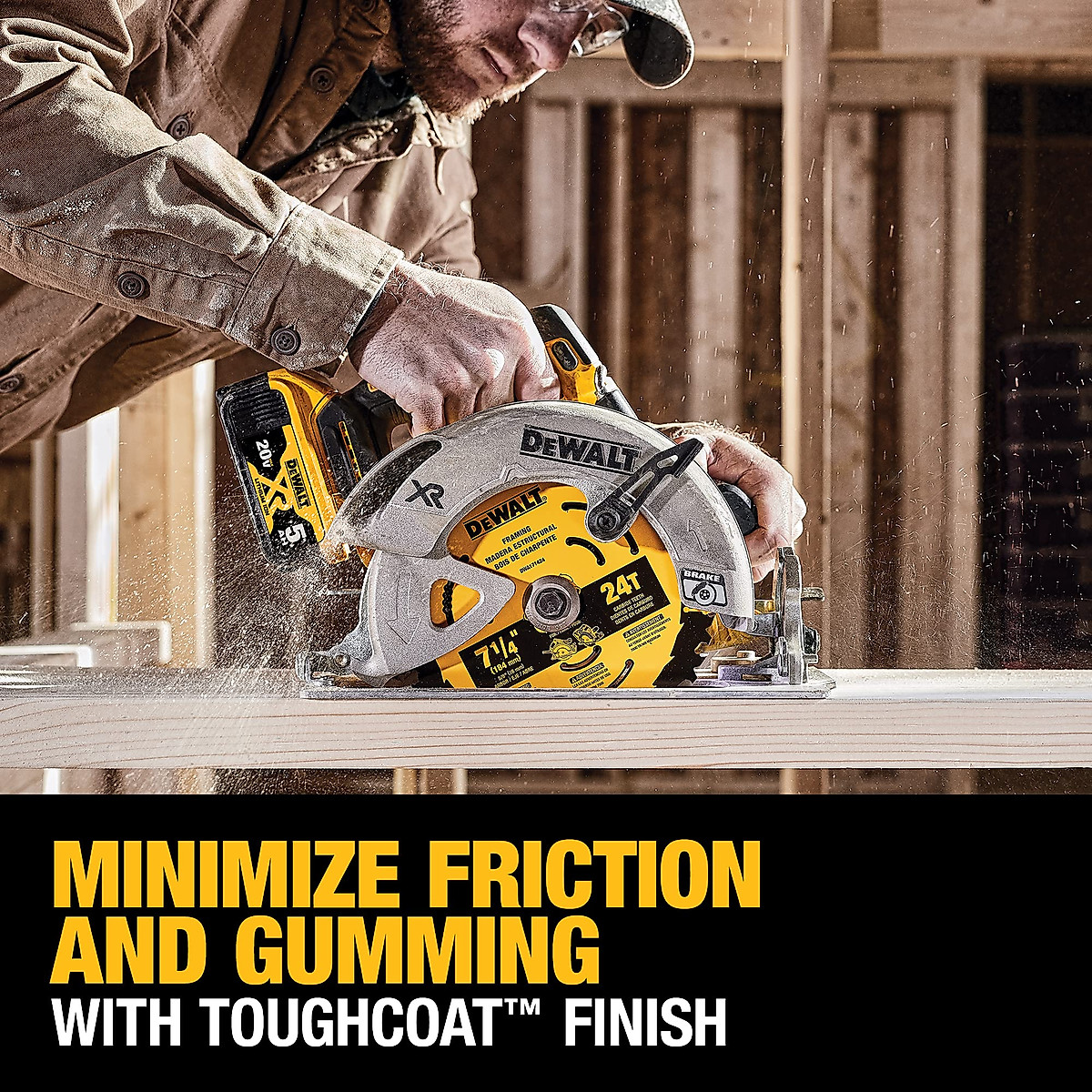 DEWALT Circular Saw Blade, 7 1/4 Inch, 24 Tooth, Wood Cutting (DWA171424B10), 10 Count (Pack of 1)