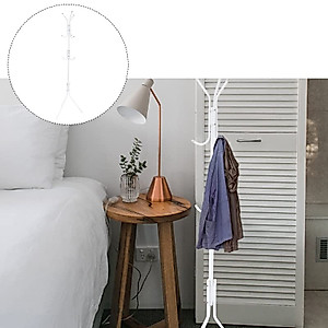 LUKEO Hanger Standing Tree Coat Clothes Hat Floor Metal Stainless Jacket Stand Steel Organizer Garment Hanging Clothing