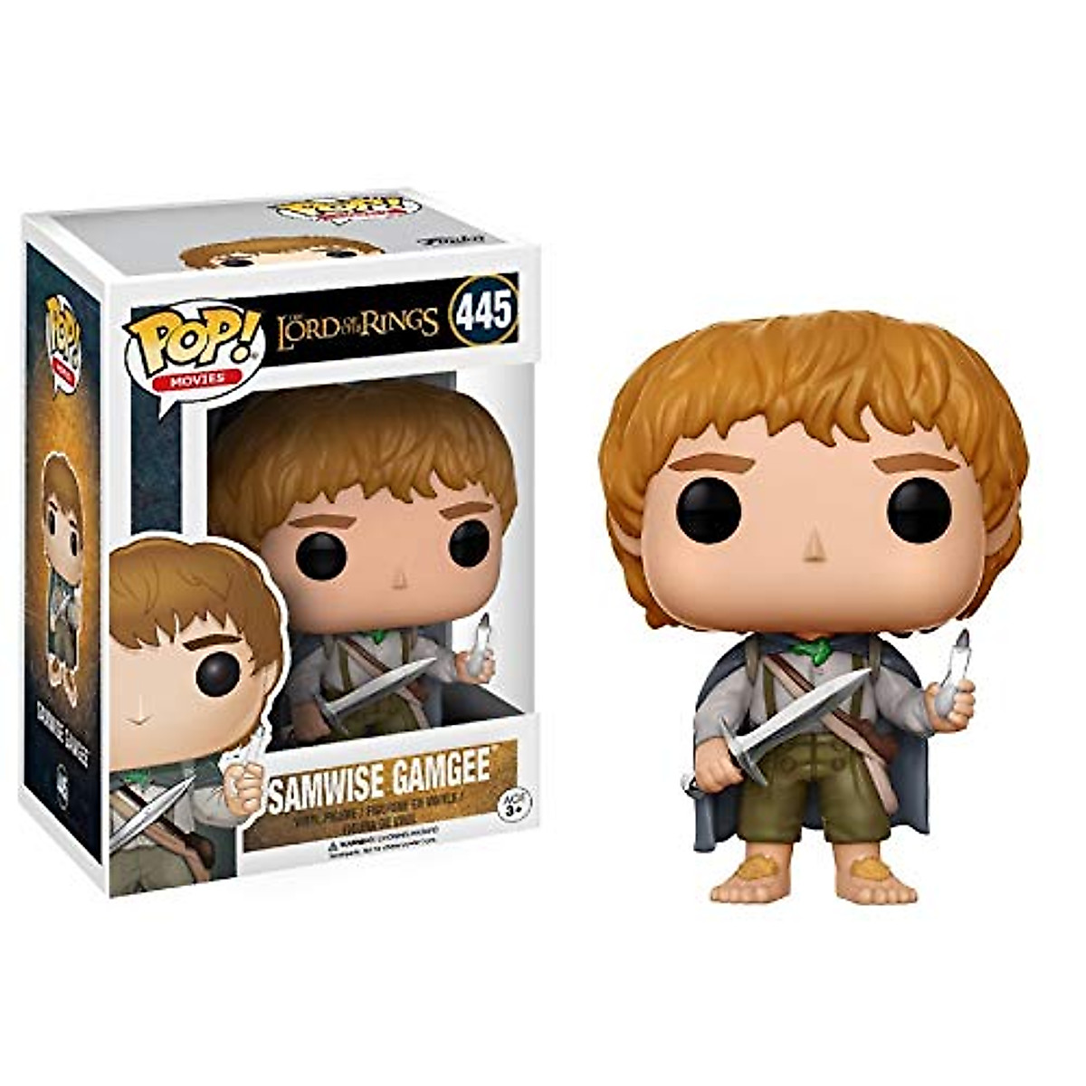 Funko POP Lord of The Rings - Samwise Gamgee Pop Vinyl Figure (Bundled with Compatible Pop Box Protector Case), Multicolored, 3.75 inches