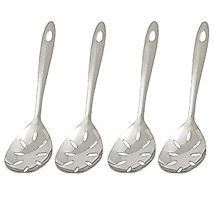 4 Stainless Steel Serving Slotted Spoon Cooking Utensil Kitchen Tool Heavy Gauge