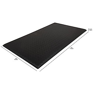 Amazon Basics Rectangular Anti Fatigue Standing Comfort Mat for Home and Office, 20 x 36 Inch, Black