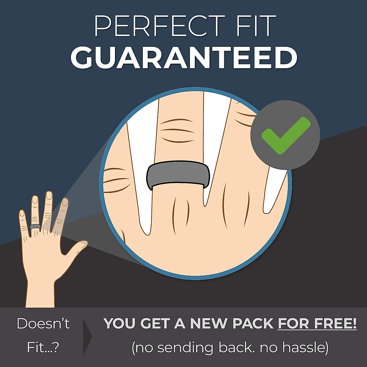 ThunderFit Silicone Wedding Rings for Men, Rubber Engagement Bands 8.7mm Wide 2mm Thick - 1/3/4/5/7 Variety Multipack (Black, Gray, Light Gray, 10.5-11 (20.6mm))