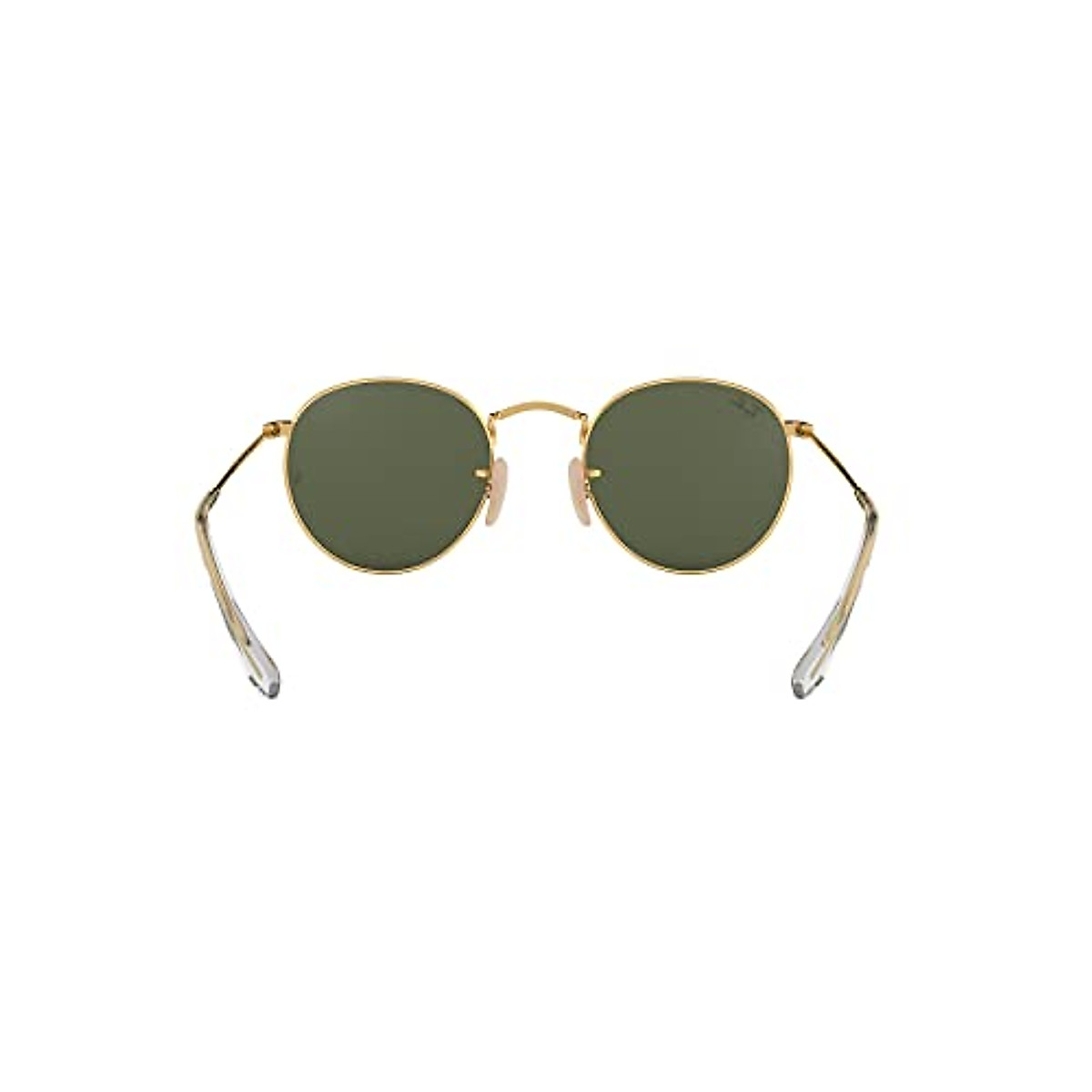 Ray-Ban RB3447N Round Flat Lens Sunglasses, Gold/G-15 Green, 53 mm