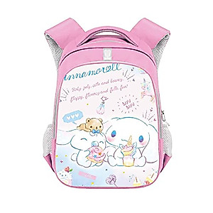 Cartoon Cute Backpack Ku-ro-mi My-Melody Cinn-amo-roll Cosplay Schoolbag Kawaii Student School Bag for Girls Birthday Gifts pink 40