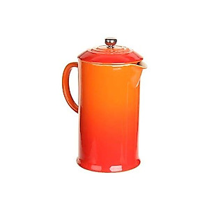 Le Creuset Stoneware French Press, 34 oz., Flame